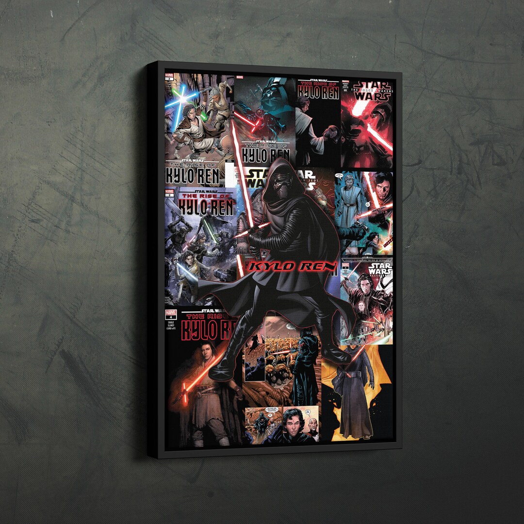 KYLO REN Poster Collage Art Star Wars Canvas Wall Art Print Home Decor ...