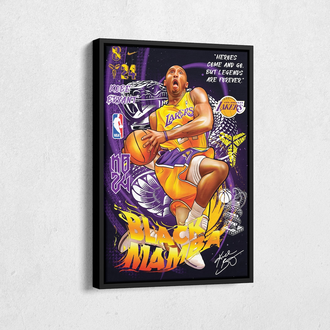 Los Angeles Lakers Legend Poster NBA Pop Art Canvas Wall Art Home Decor ...