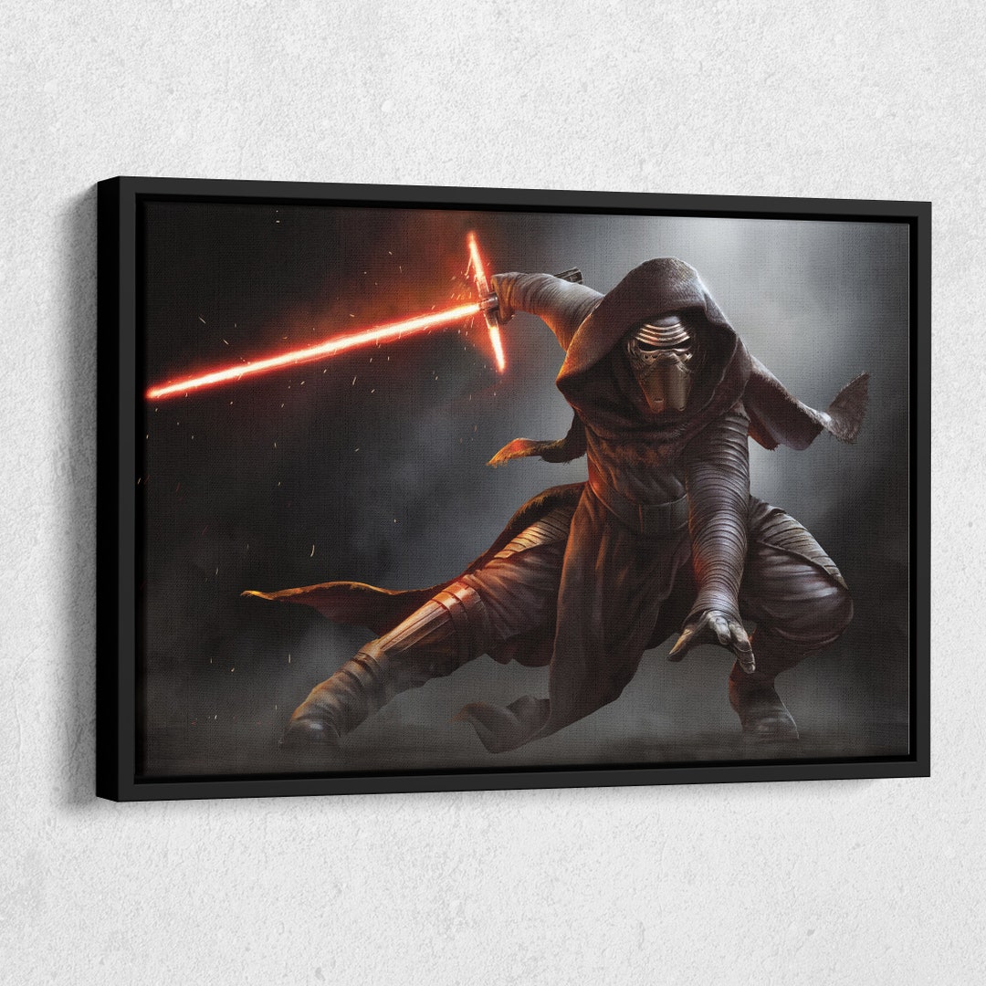 Star Wars Poster Kylo Ren 5 Star Wars the Force-awakens Wall Art Canvas Canvas Wall Art Canvas ...