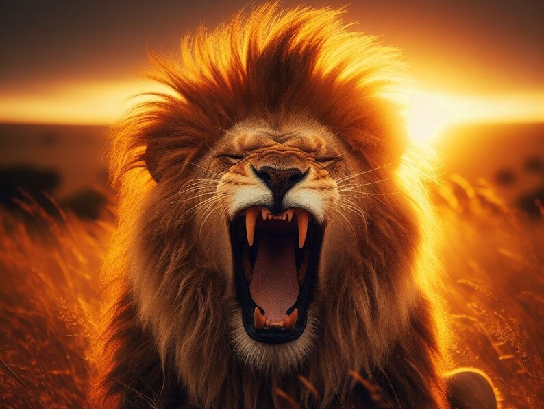 Roaring Lion - Phone/computer Wallpaper - Etsy