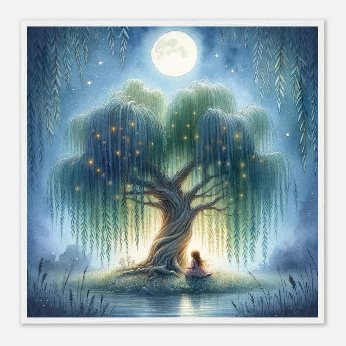Bedtime Story Whispers of the Willow Tree, Premium Matte Paper Wooden ...