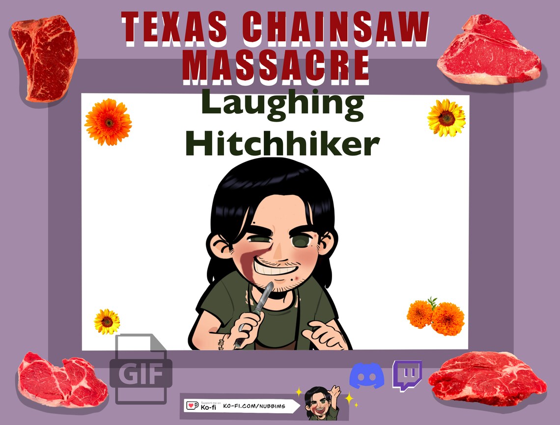 TCM Hitchhiker Emote, Texas Chainsaw Massacre Gif Emote for Twitch and ...