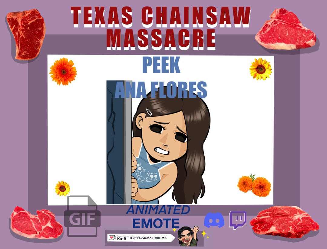 TCM Ana Flores Emote, Texas Chainsaw Massacre Gif Emote for Twitch and ...