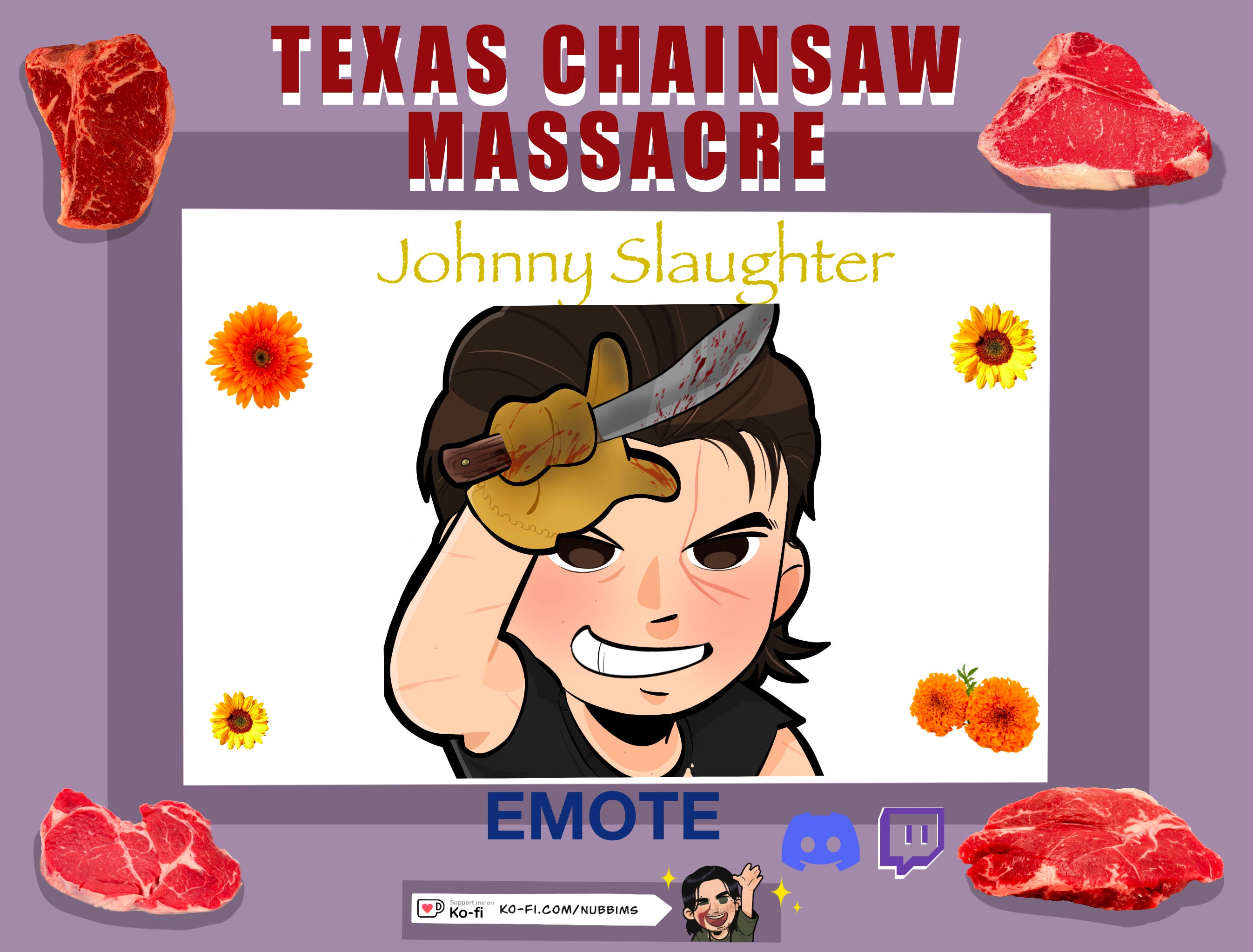 TCM Johnny Slaughter Emote, Texas Chainsaw Massacre Emotes for Twitch ...
