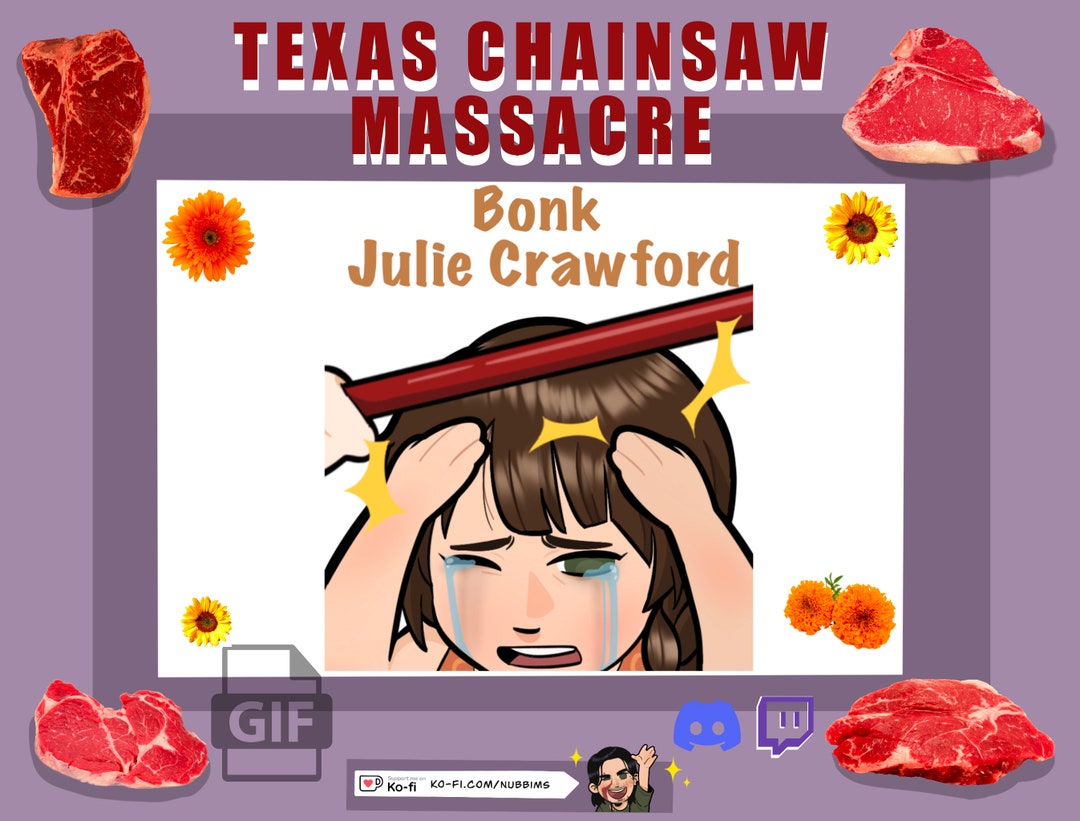 TCM Julie Crawford Emote, Texas Chainsaw Massacre Gif Emote for Twitch ...