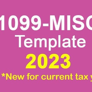 1099-MISC/1096 IRS Copy A - 2023 Form Print Template for Word and PDF ...