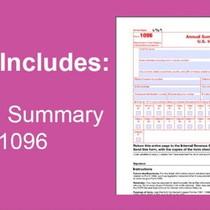1099-MISC/1096 IRS Copy A - 2023 Form Print Template for Word and PDF ...