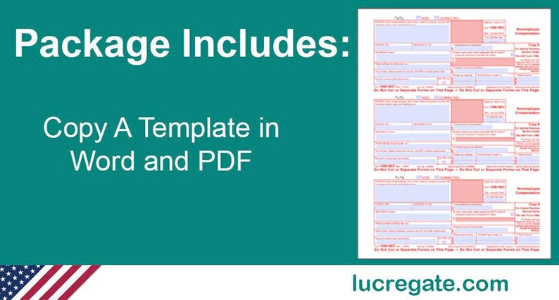 2023 1099-NEC Form 3-per-page Print Template for Word or PDF, 2023 Tax ...