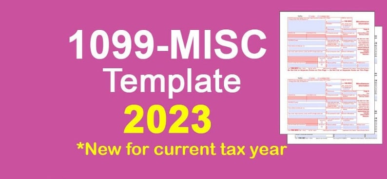 1099-MISC/1096 IRS Copy A - 2023 Form Print Template for Word and PDF ...