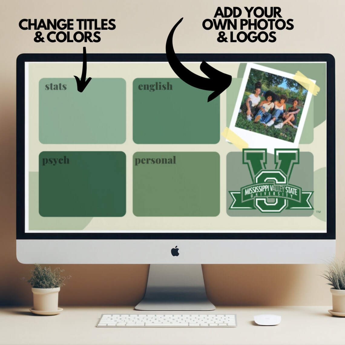 CUSTOMIZABLE MacBook Wallpaper Organizer BUNDLE -- College Girl Edition ...