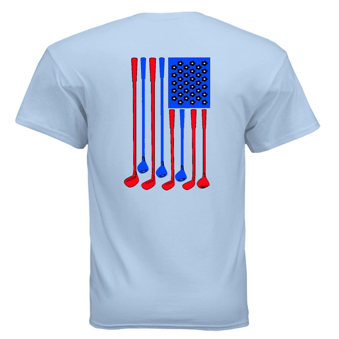 Golf Club American Flag T-shirt - Etsy