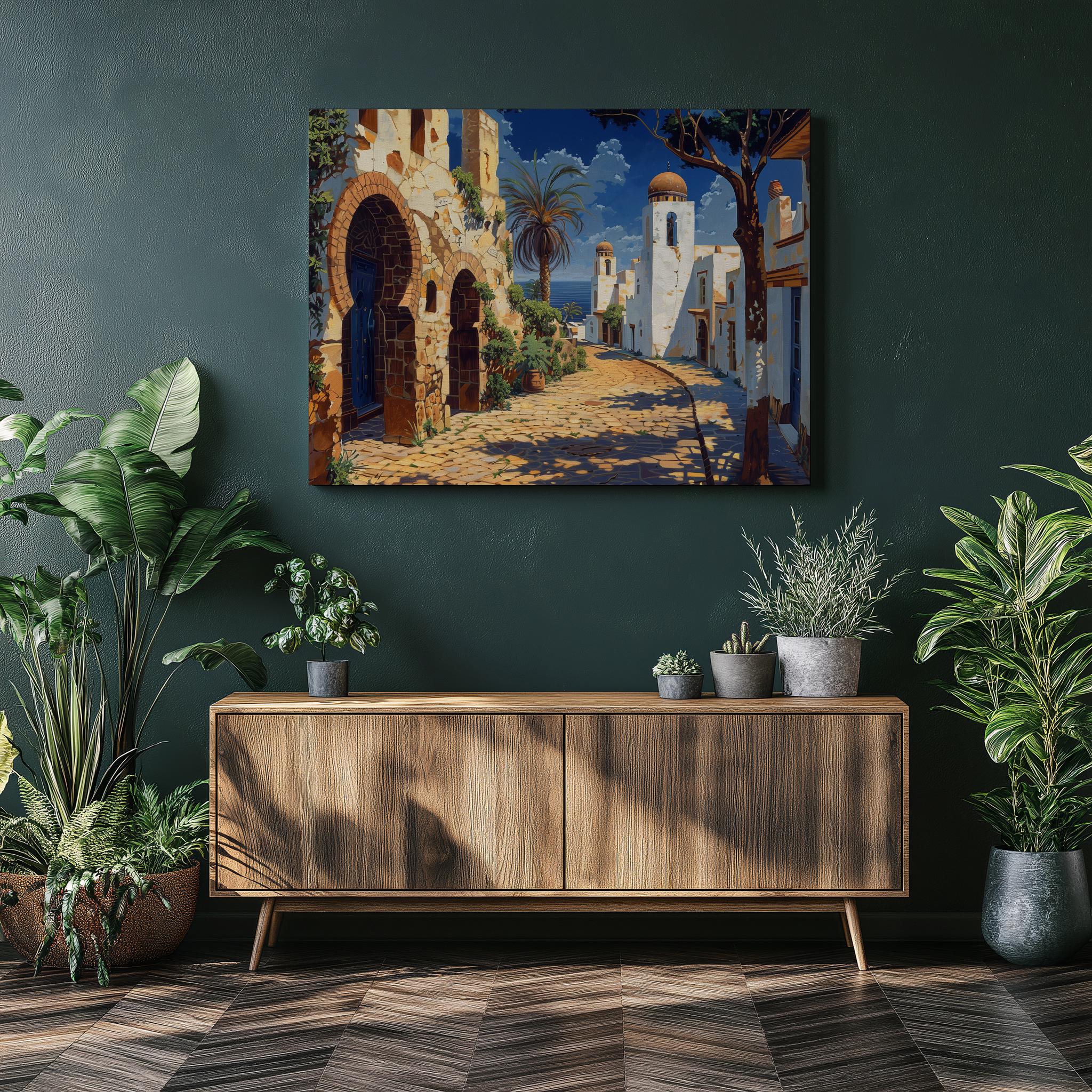 Tunisia Canvas Wall Art, Stunning Carthage Inspired Oil Painting With ...
