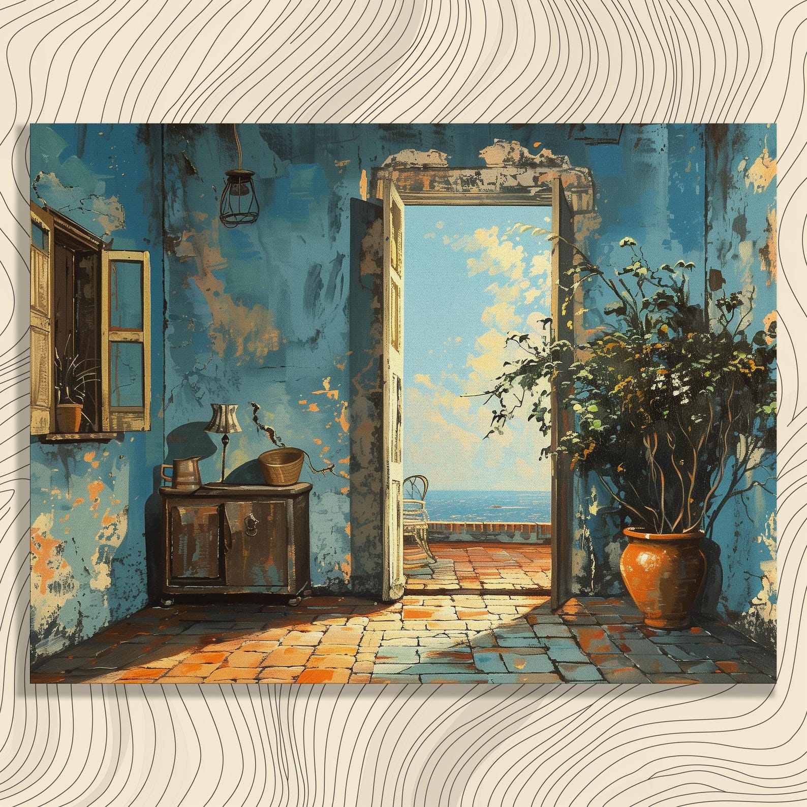 Uruguay Canvas Wall Art, Detailed Oil Painting, Montevideo Nostalgic ...