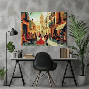 Spain Canvas Wall Art Vibrant Spanish Culture Print Vintage Stylish ...
