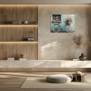 Charming Vintage Bicycle Canvas Wall Art With Flower Basket – Nostalgic ...