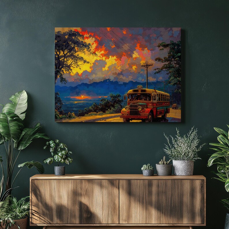 Philippines Canvas Wall Art, Nostalgic Jeepneys Traditional Filipino ...