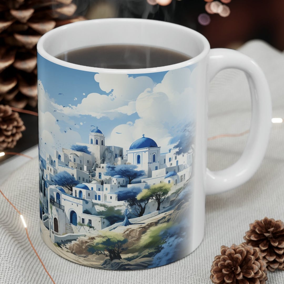 Greece Coffee Tea Mug, 11 Oz, White - Etsy