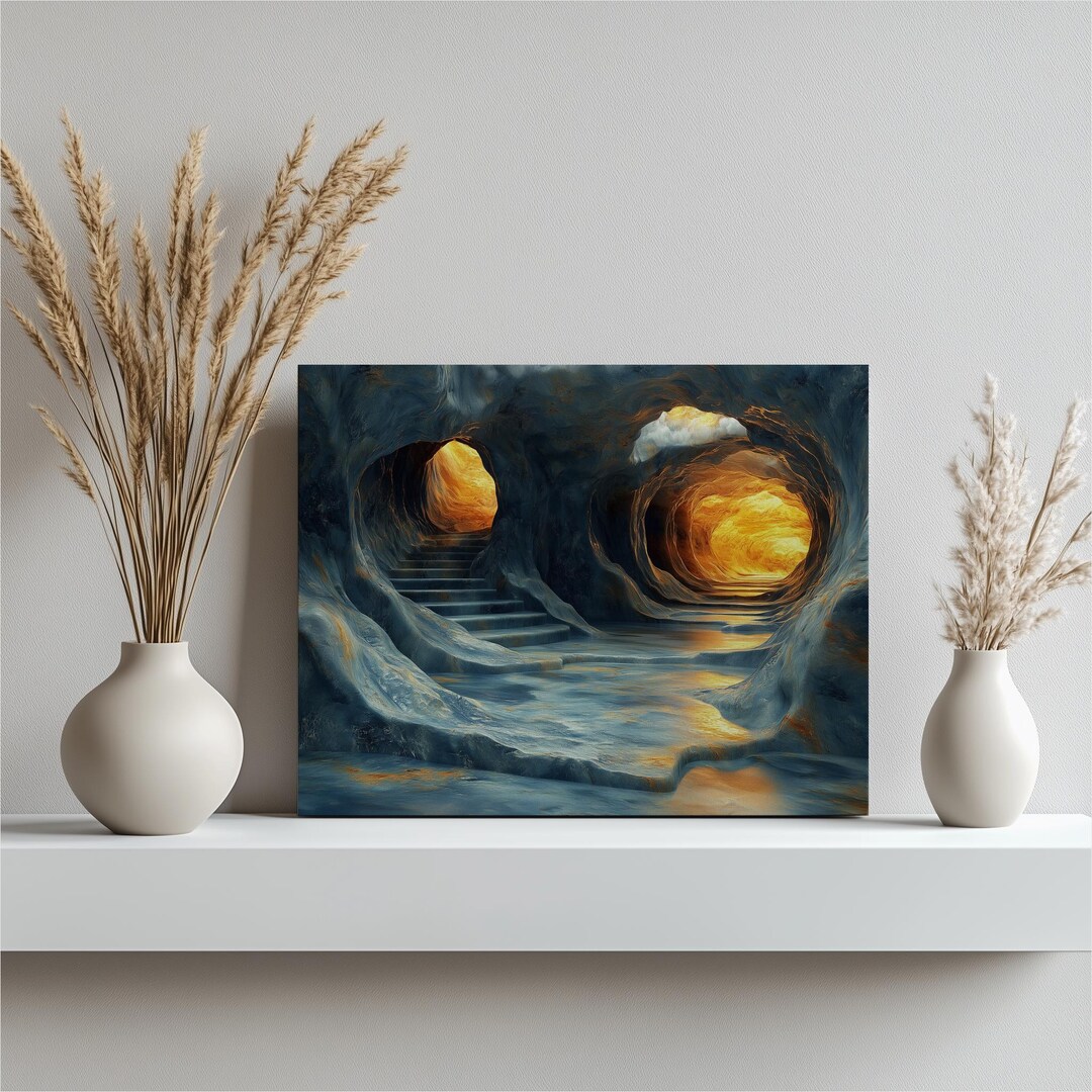 Radiant Cave Canvas Wall Art, Rich Textured Masterpiece Home Decor ...