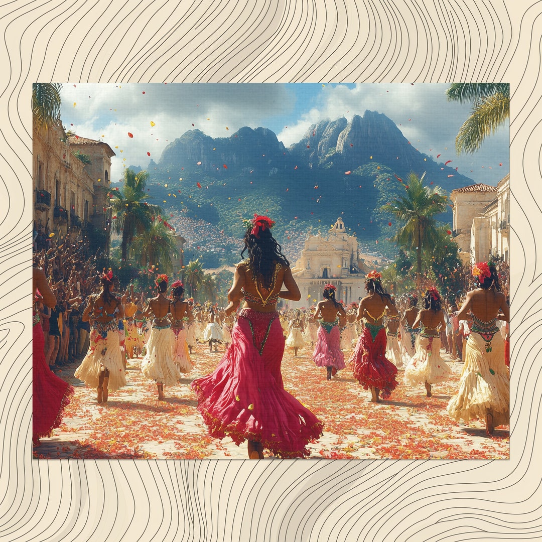 Brazil Canvas Wall Art Samba Celebration Poster Brazil Carnival Print ...