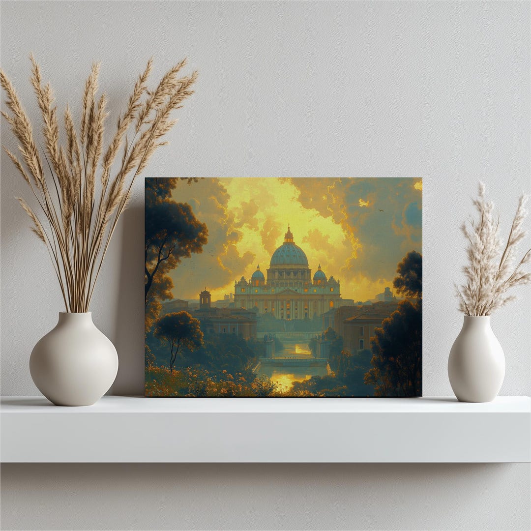 Vatican City Canvas Wall Art, Stunning Decor Inspired by St Peters ...
