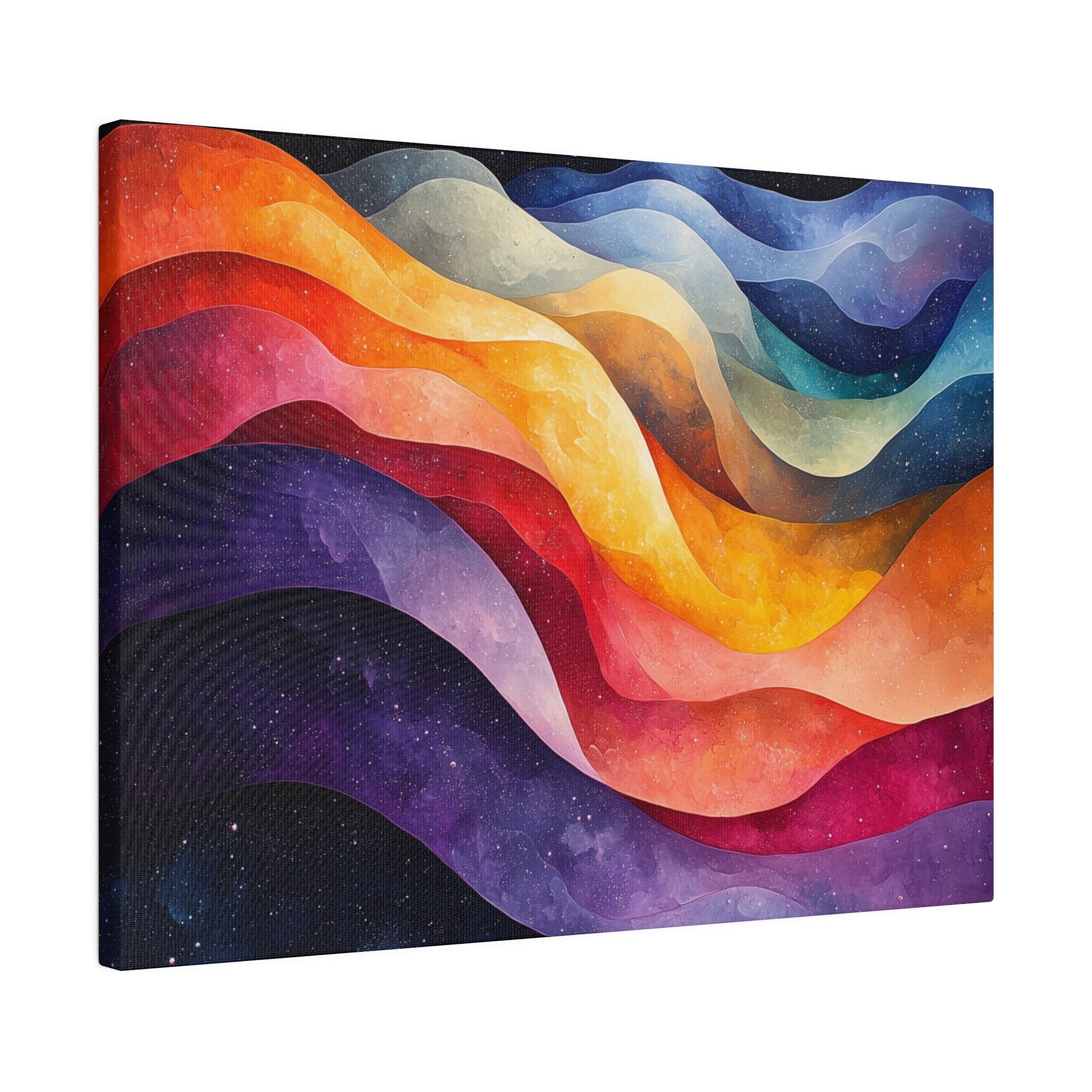 Escher Inspired Cycle of Energy Canvas Wall Art, Dynamic DNA Flow Decor ...