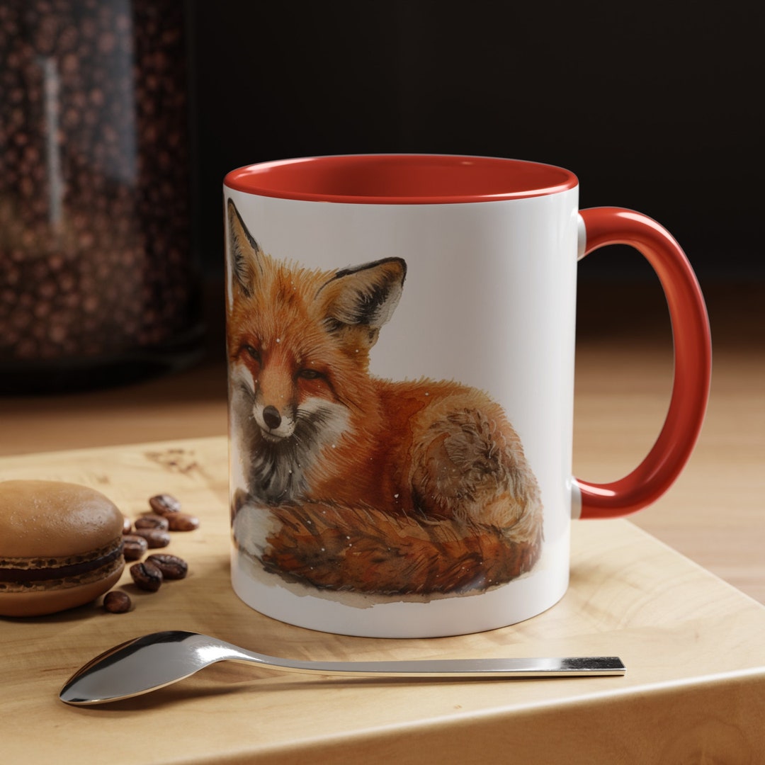 Red Foxes Mug - Coffee Mug, Tea Mug, Nature, Present, Gift, Birthday ...