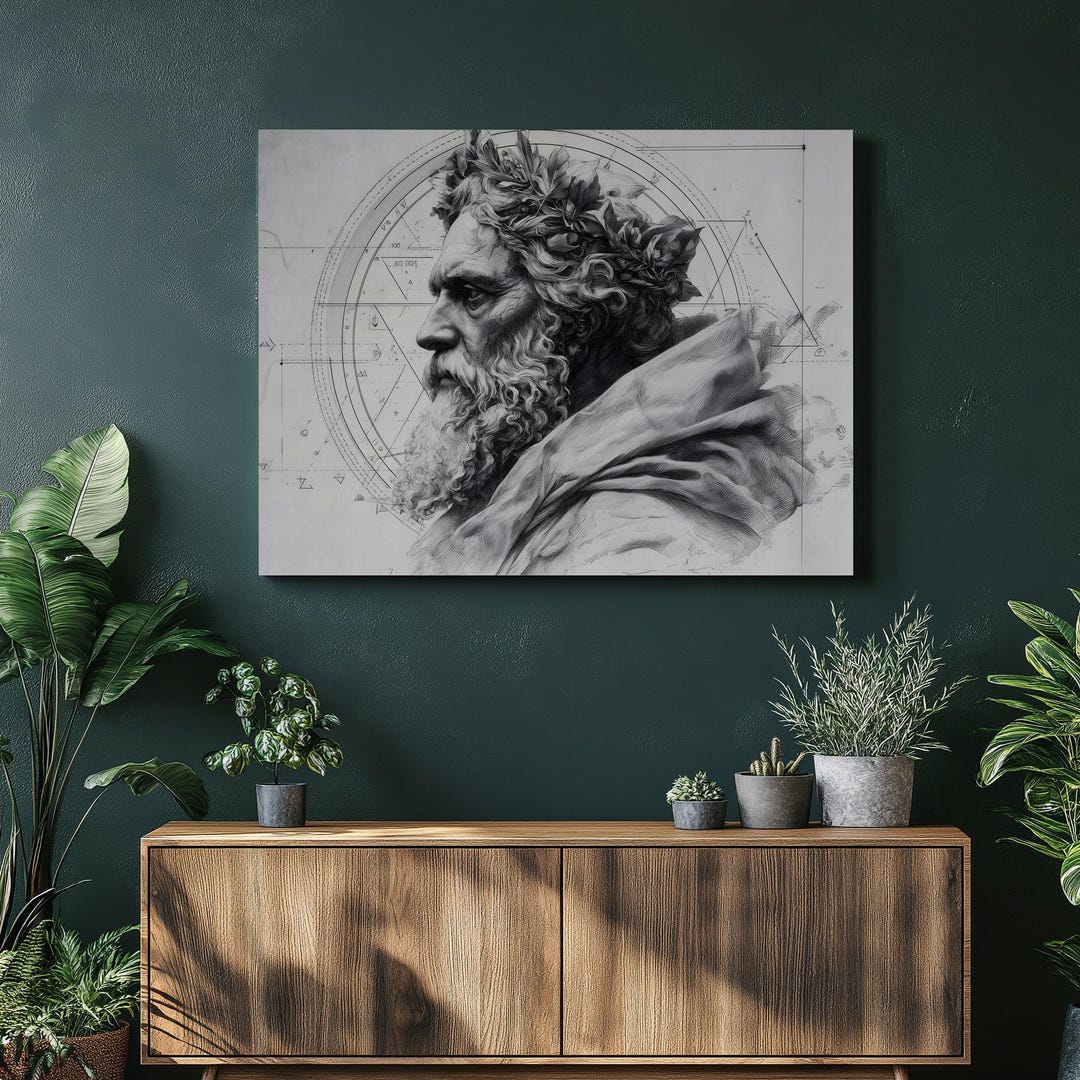 Classic Philosopher Canvas Wall Art – Classical Portrait Sacred ...