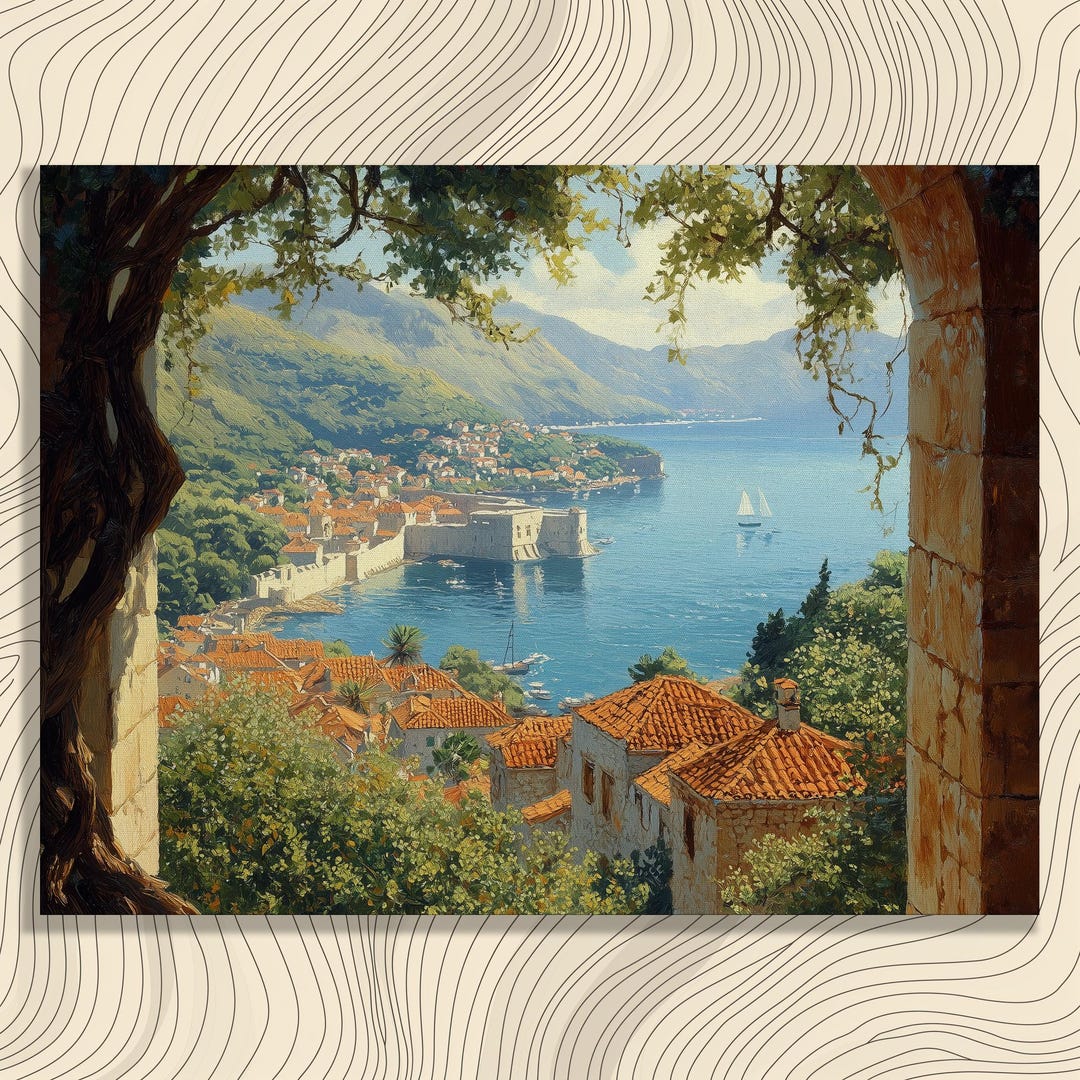 Croatian Canvas Wall Art Beautiful Croatia Scenery Vibrant Colors ...