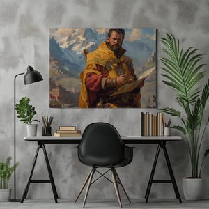 Marco Polo Canvas Wall Art, Medieval Explorer Artwork Home Decor Travel ...