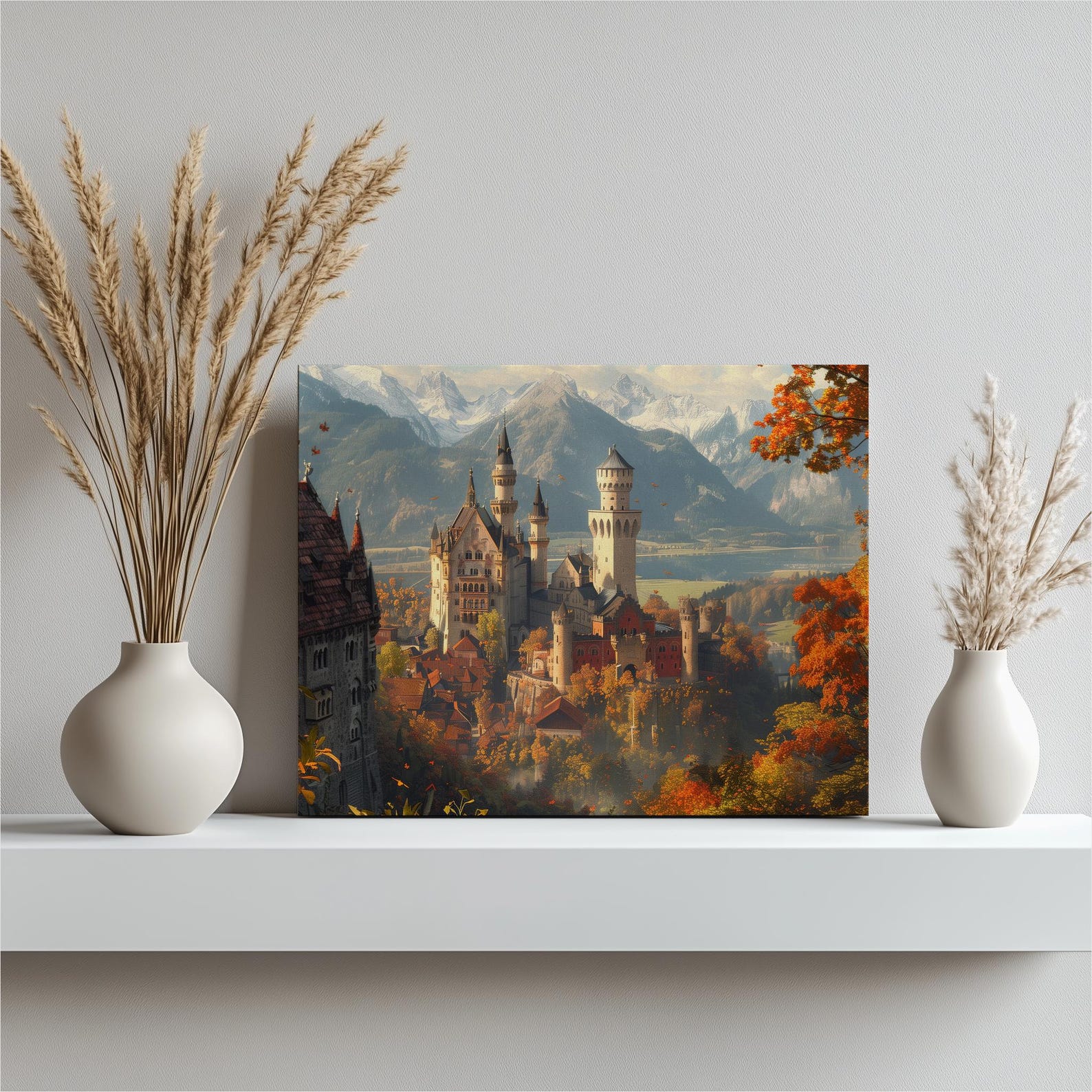 Germany Canvas Wall Art, German Scenery, Nostalgic Oil Painting ...
