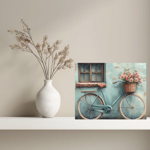 Charming Vintage Bicycle Canvas Wall Art, Nostalgic Rustic Bike ...