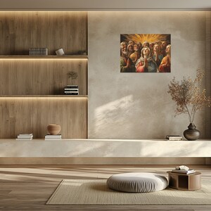 Holy Spirit Canvas Wall Art, Inspired Pentecost Decoration, Christian ...