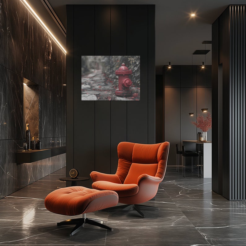 Fire Hydrant Canvas Wall Art, Premium Quality Black and White ...