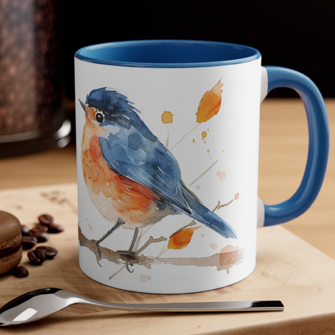 Robins Mug - Coffee Mug, Tea Mug, Nature, Present, Gift, Birthday ...