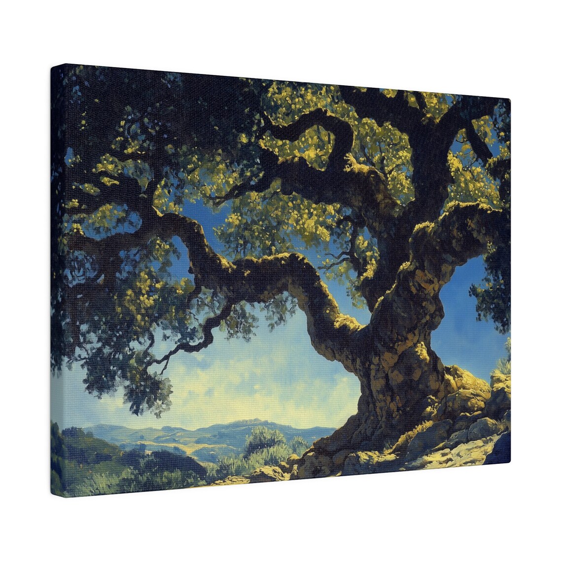 Cork Oak Trees Canvas Wall Art, Stunning Portugal Landscape Painting ...