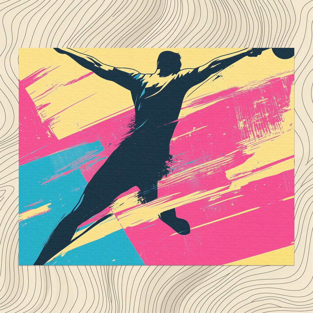 Dynamic Hammer Throw Canvas Wall Art, Athletic Decor Print Home Gym ...