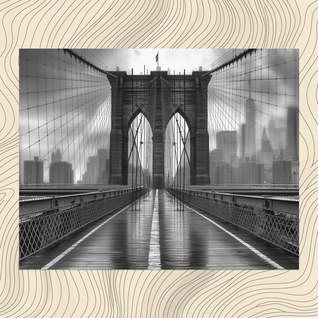 Brooklyn Bridge Canvas Wall Art Stunning Wall Decor Featuring Iconic ...