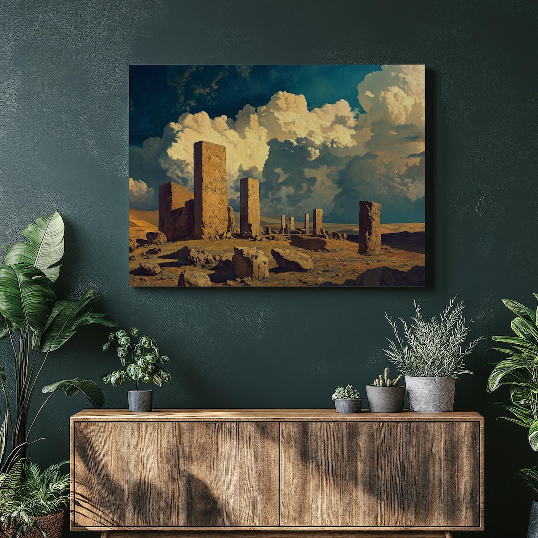 Gobekli Tepe Canvas Wall Art, Ancient Turkey Archaeological Decor ...