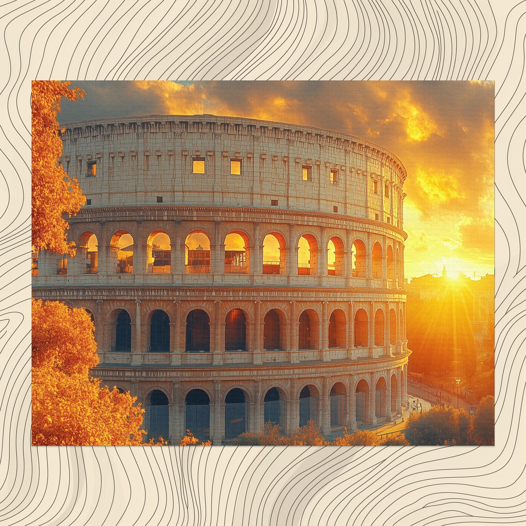 Colosseum Canvas Wall Art Rome, Italian Decor, Historic Prints ...