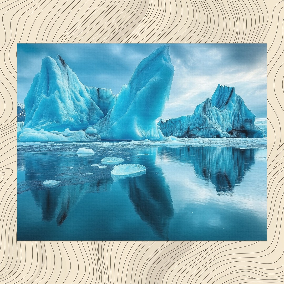 Iceland Canvas Wall Art Breathtaking Glaciers, Icelandic Scenery ...