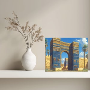 Iraq Canvas Wall Art, Stunning Babylon Ruins Artwork, Colorful ...