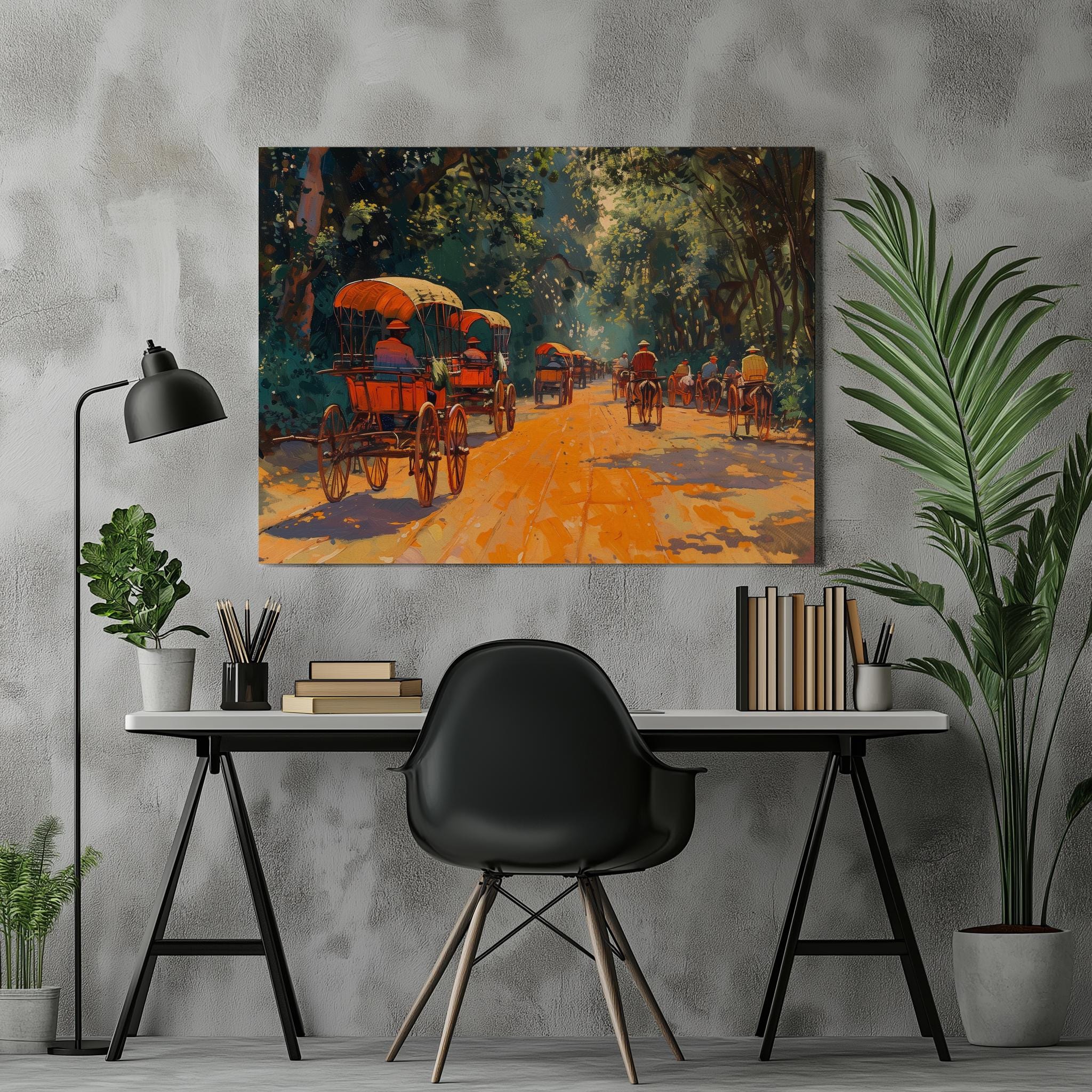 Bangladesh Canvas Wall Art, Traditional Rickshaw and New Year ...