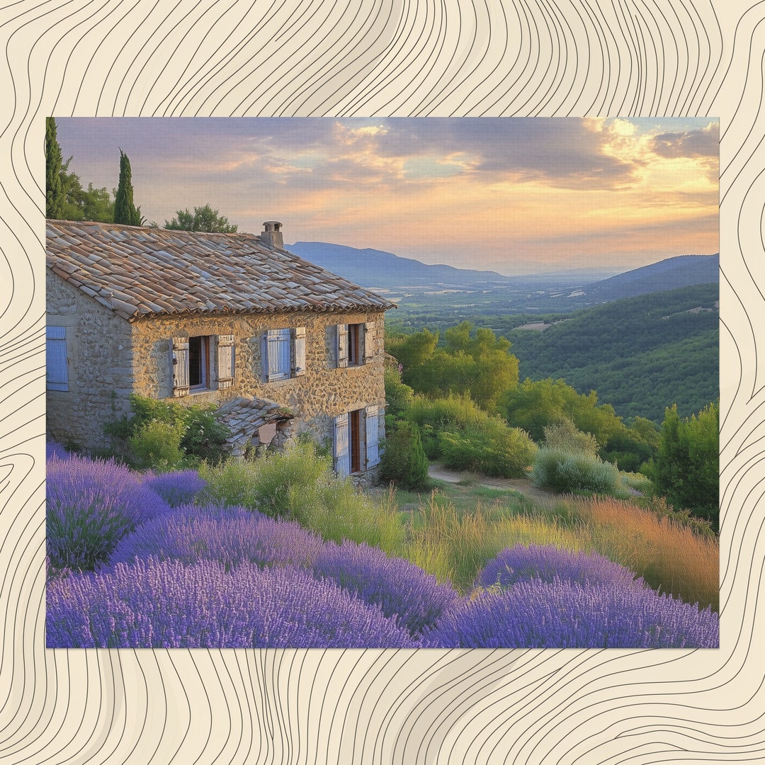Provence Canvas Wall Art, France Landscape Painting Home Decor ...