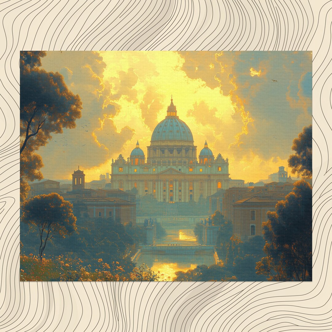 Vatican City Canvas Wall Art, Stunning Decor Inspired by St Peters ...