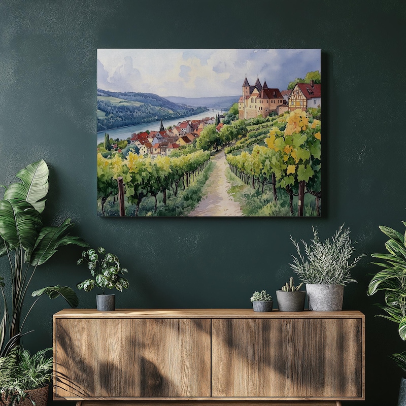German Vineyard Wall Art - Etsy