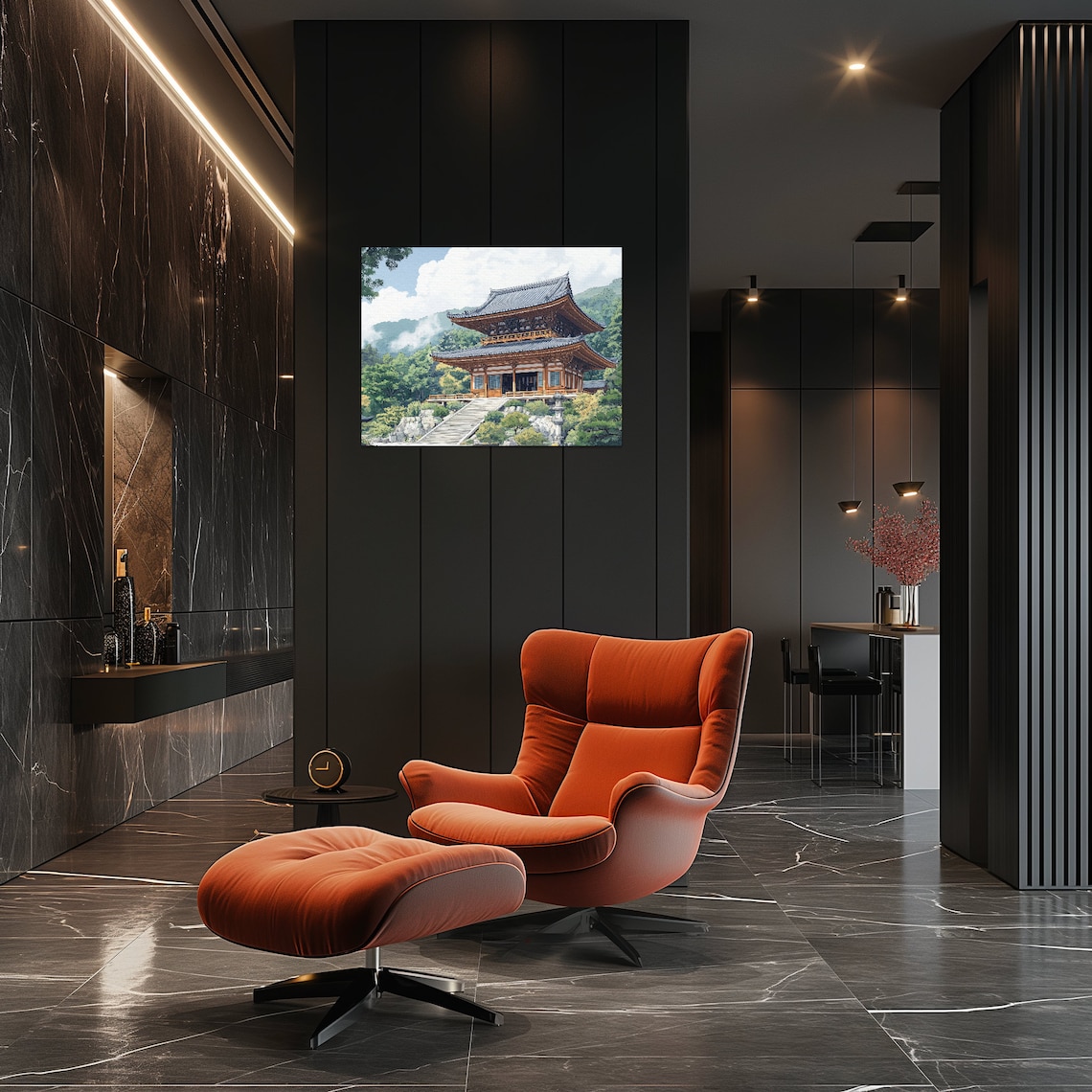 Stunning Temples Canvas Wall Art, Traditional Artistically Rendered ...