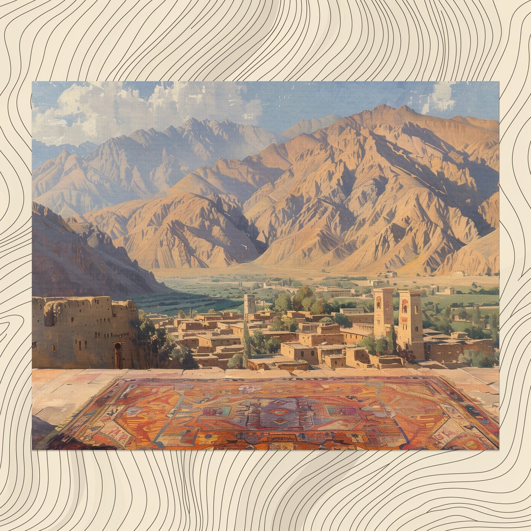 Afghanistan Canvas Wall Art, Detailed Painting Print, Traditional ...