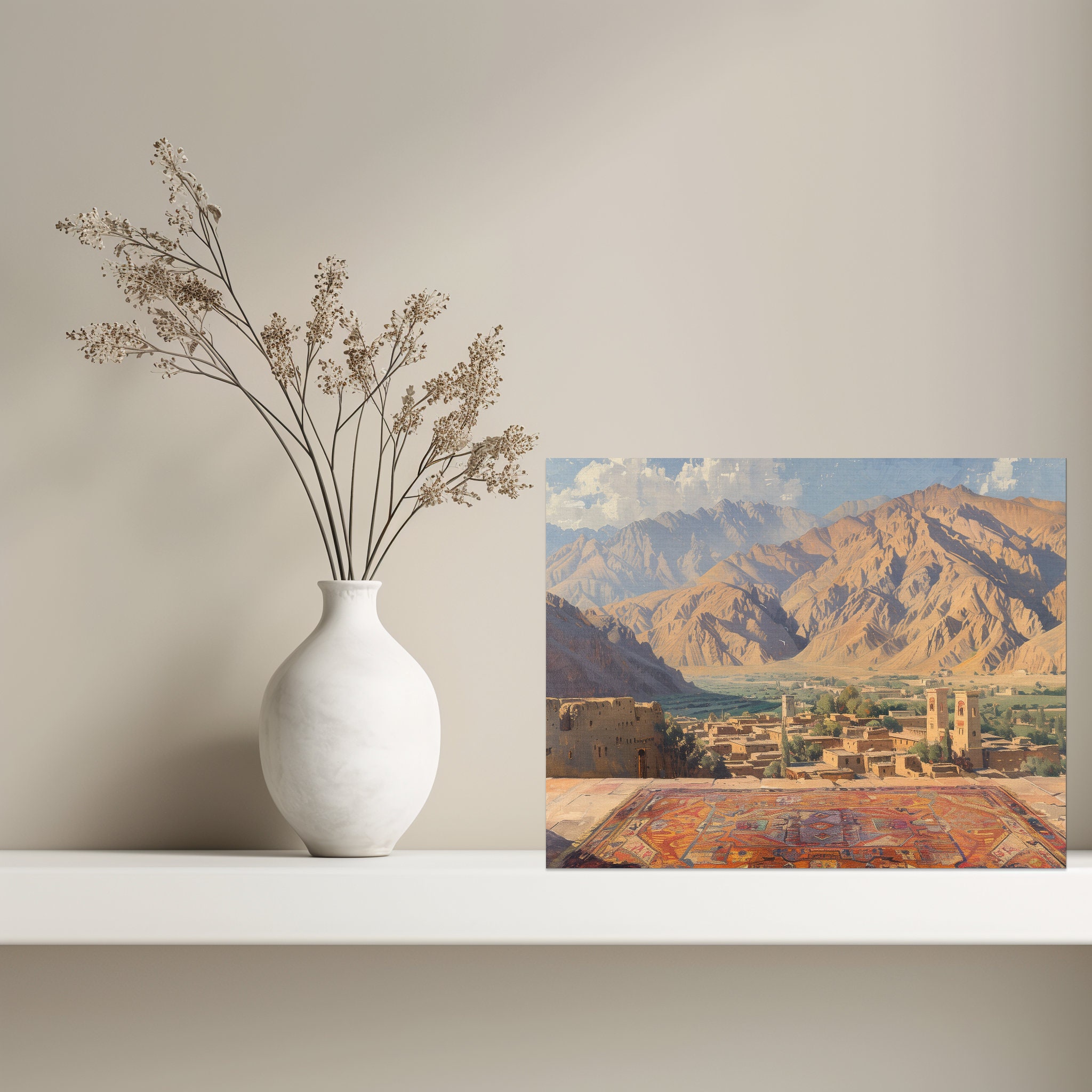 Afghanistan Canvas Wall Art, Detailed Painting Print, Traditional ...