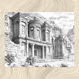 Stunning Petra Canvas Wall Art, Jordan Ancient Architecture Print ...