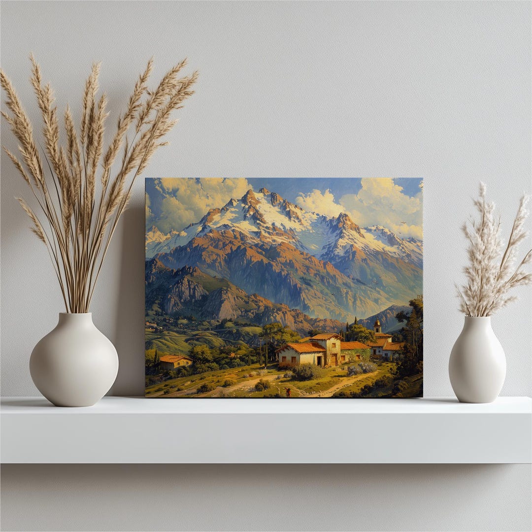 Chile Canvas Wall Art Painting Santiago Views Traditional Huaso Culture ...